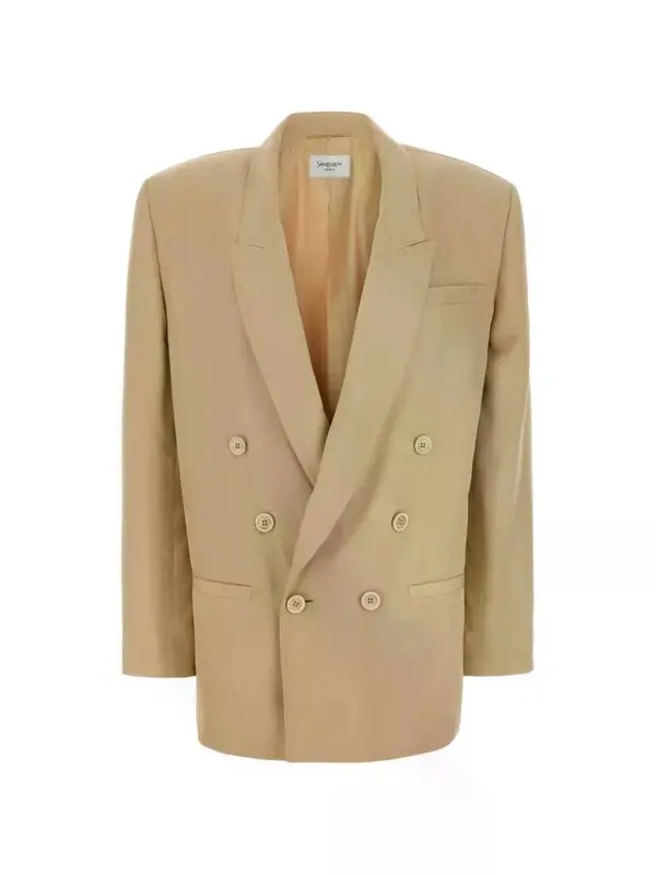 Saint Laurent Double-breasted Silk Blazer