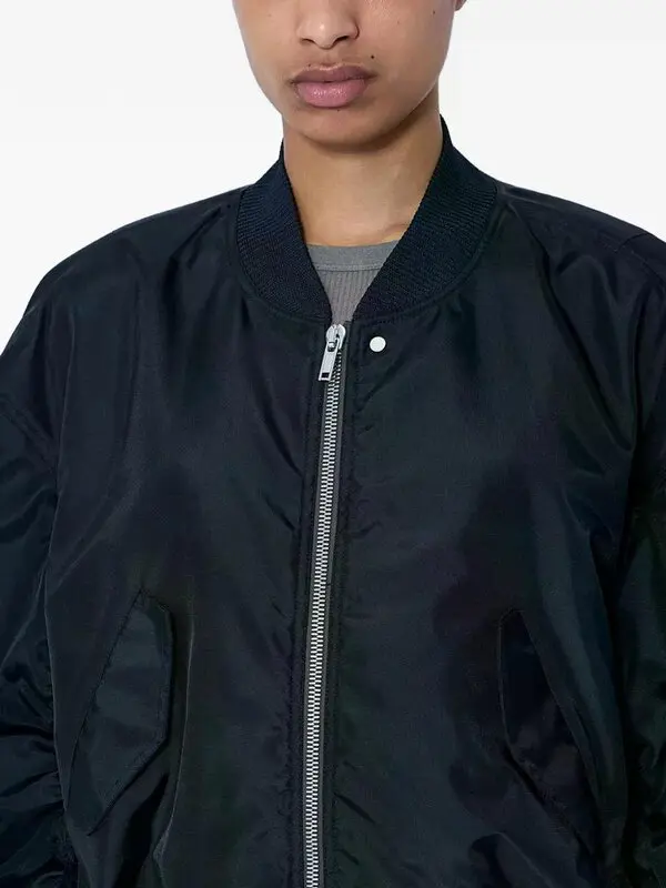Rick Owens Jumbo Flight Ruched-sleeve Oversized Bomber Jacket