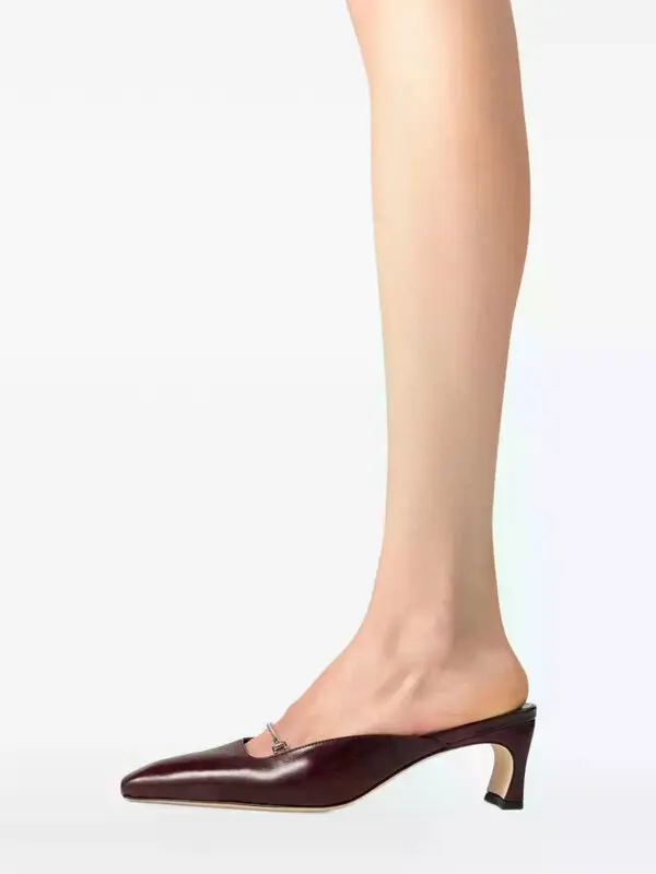 By Far Leda Chain-detail Mules - Red