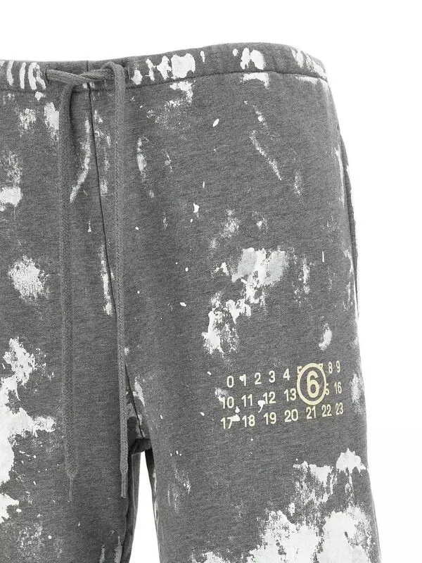 MAISON MARGIELA Numeric Signature Paint-splatter Cotton Track Pants