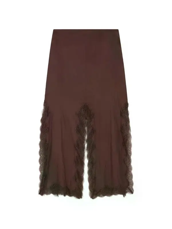 16Arlington Simi Lace-trimmed Satin Skirt