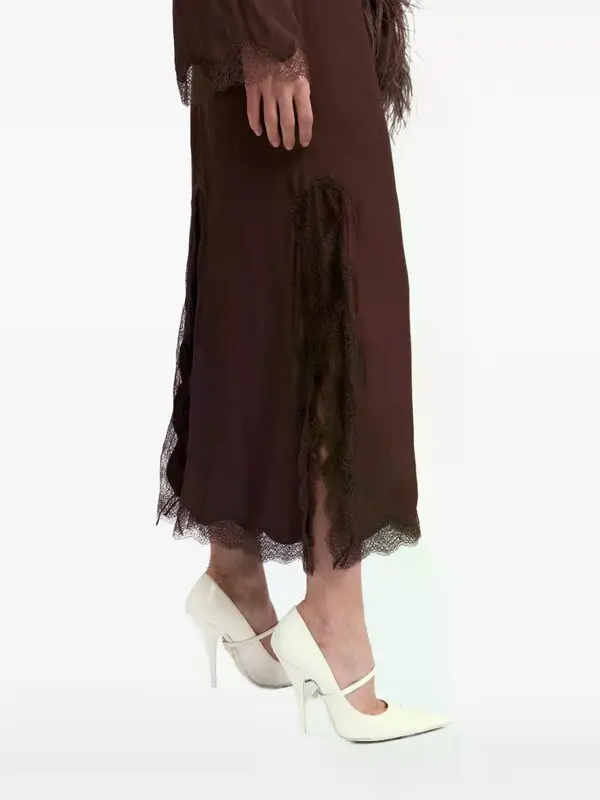 16Arlington Simi Lace-trimmed Satin Skirt