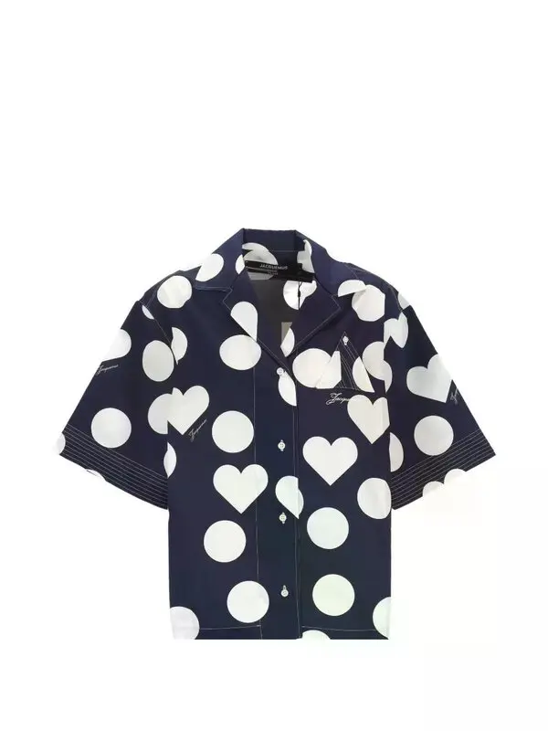 Jacquemus Polka-dot Heart-print Shirt