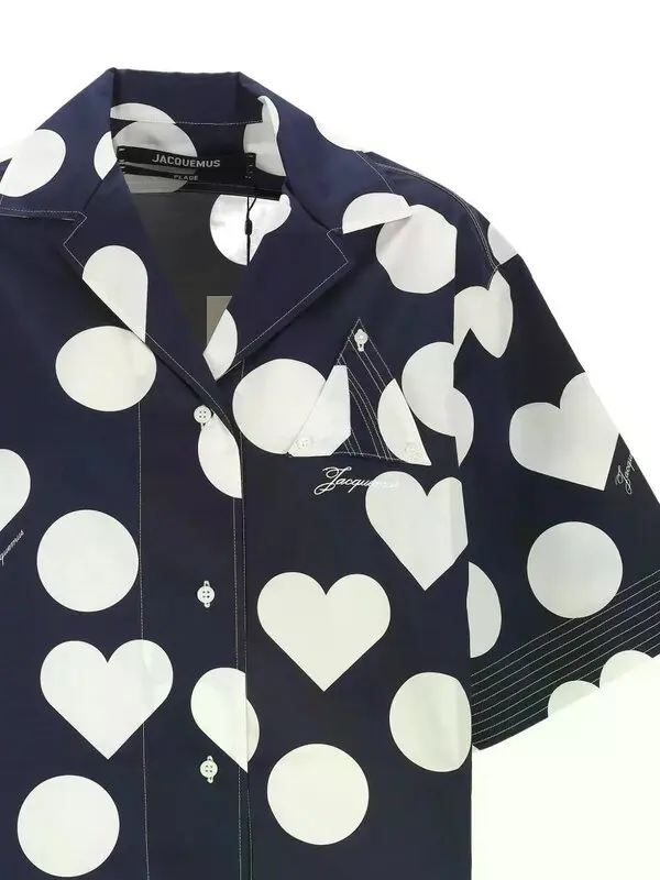 Jacquemus Polka-dot Heart-print Shirt
