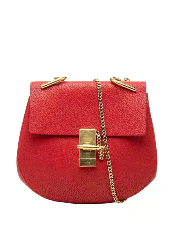 Chloé Drew Small Leather Bag - Red