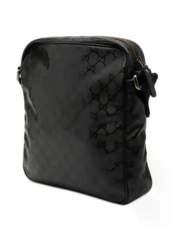 Gucci Gg Imprimé Crossbody Bag - Black