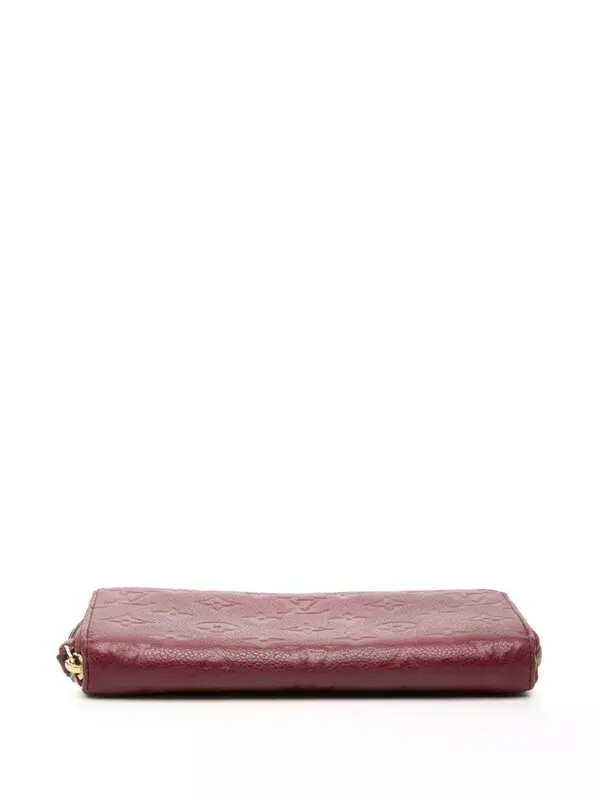 LOUIS VUITTON 2015 Monogram Empreinte Zippy Wallet Long Wallets - Red