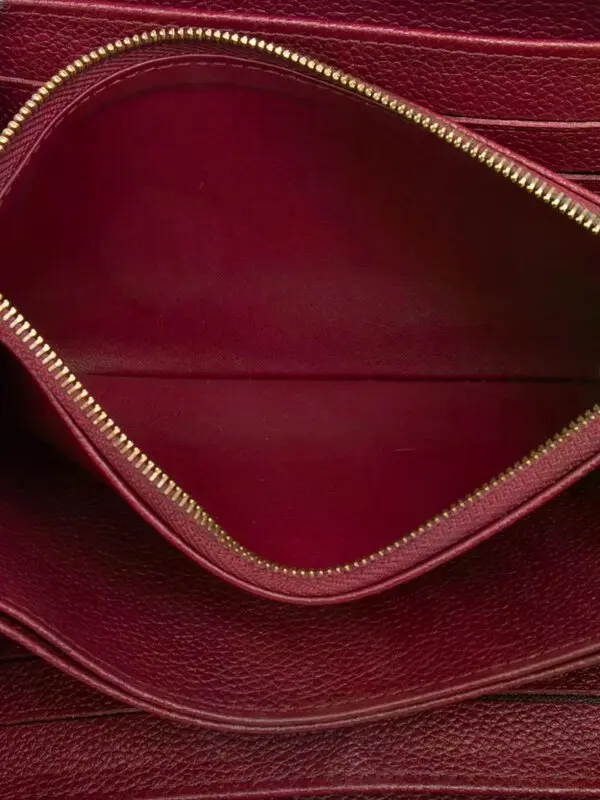 LOUIS VUITTON 2015 Monogram Empreinte Zippy Wallet Long Wallets - Red