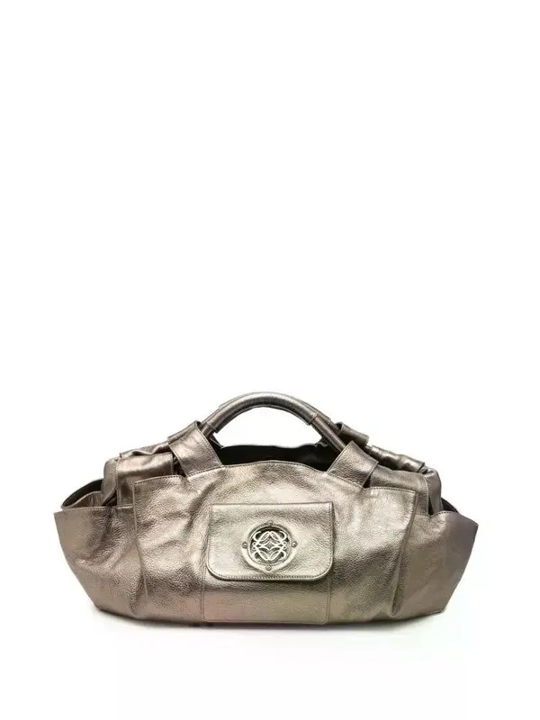 Loewe Metallic Nappa Anagram Aire Hobo Bag - Brown
