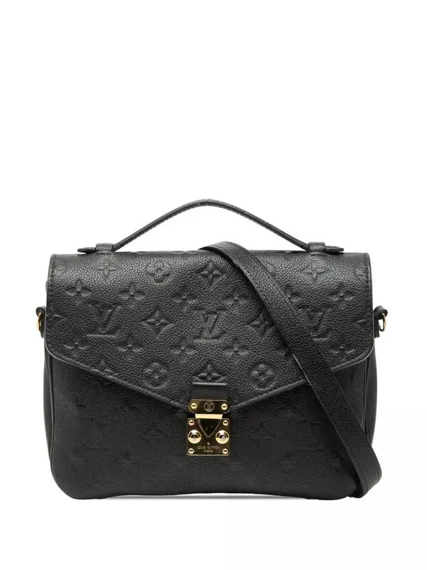 LOUIS VUITTON Monogram Empreinte Pochette Métis Satchel - Black