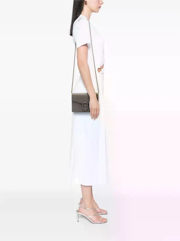 Gucci 2016-2026 Calfskin Dionysus Wallet On Chain Crossbody Bag - Brown