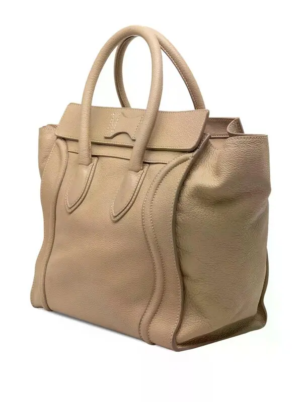 Celine Mini Luggage Tote Bag In Grained Calfskin