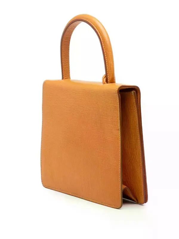 Loewe Textured Leather Barcelona Top Handle Bag Satchel - Brown