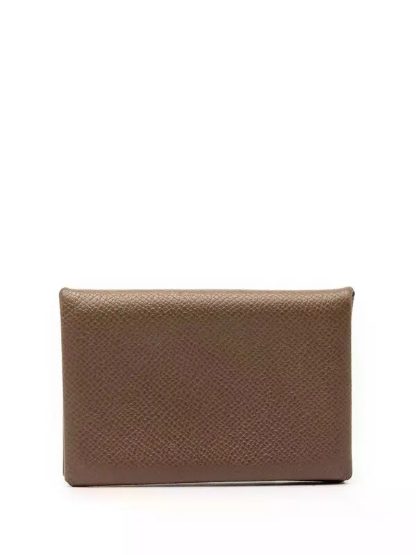 Hermès 2011 Epsom Calvi Card Holder - Brown
