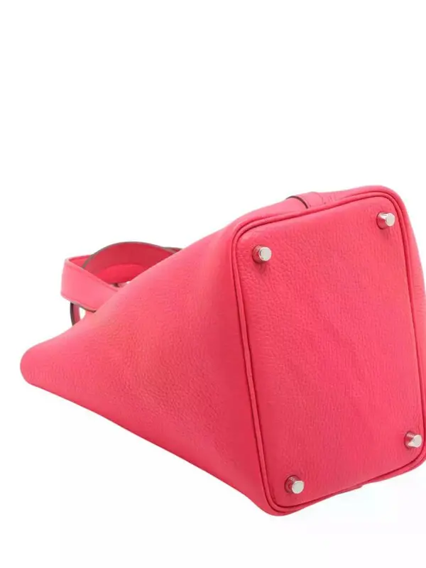 Hermès Clemence Leather Picotin Lock 18 Handbag - Pink