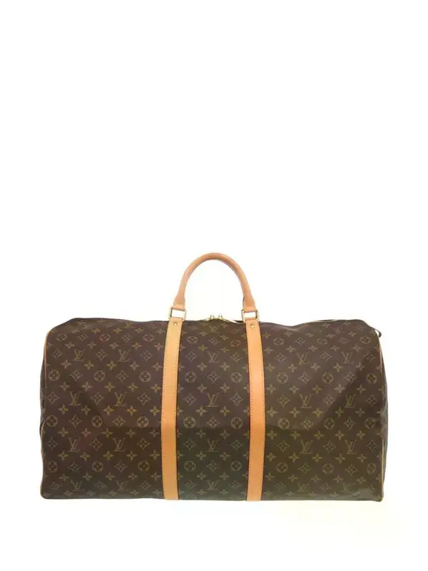 LOUIS VUITTON Monogram Keepall 60 Travel Bag - Brown