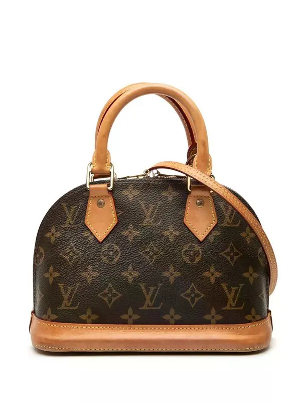 LOUIS VUITTON Monogram Alma Bb Satchel - Brown