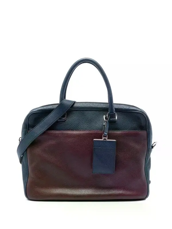 Prada Bicolor Vitello Daino Briefcase Bag