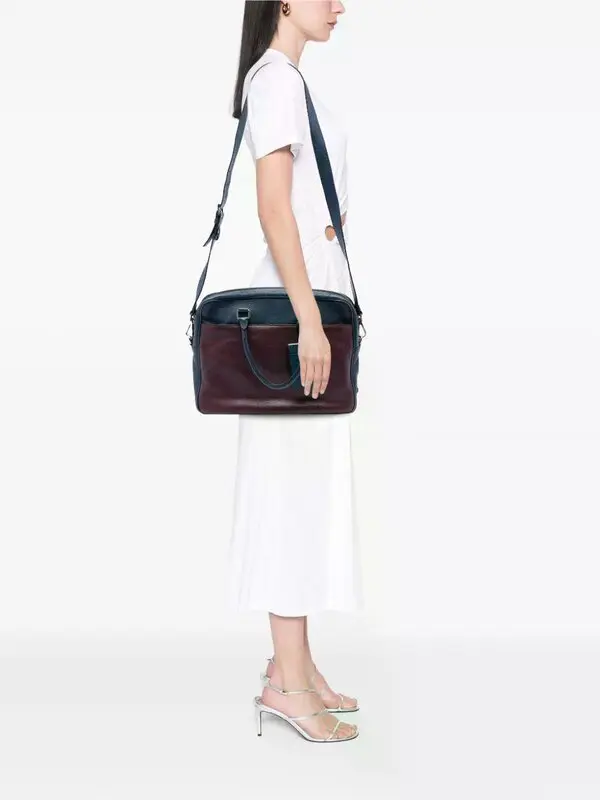 Prada Bicolor Vitello Daino Briefcase Bag