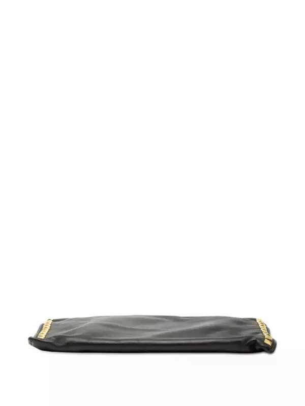 Miu Miu Studded Leather Zip Clutch Bag