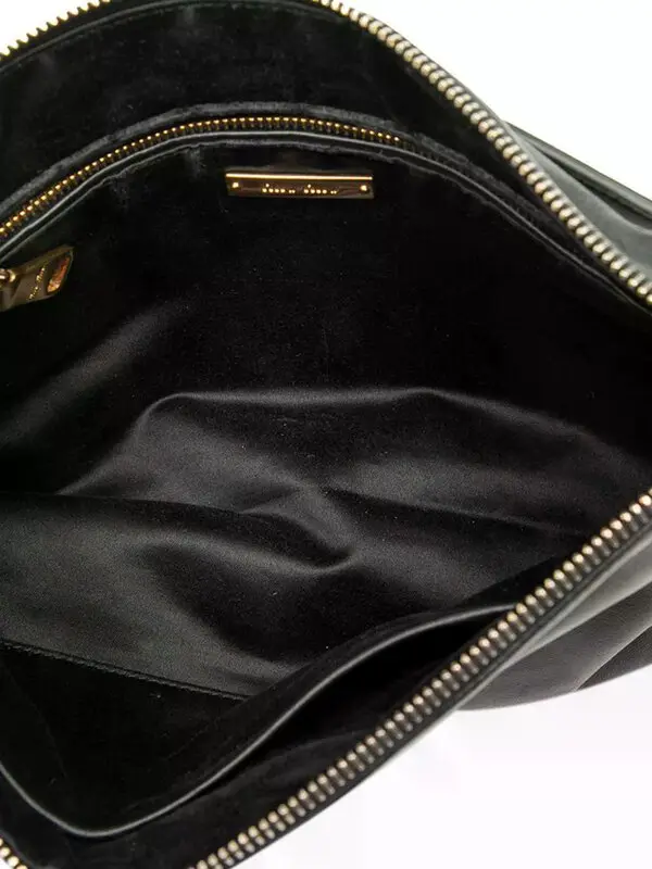 Miu Miu Studded Leather Zip Clutch Bag