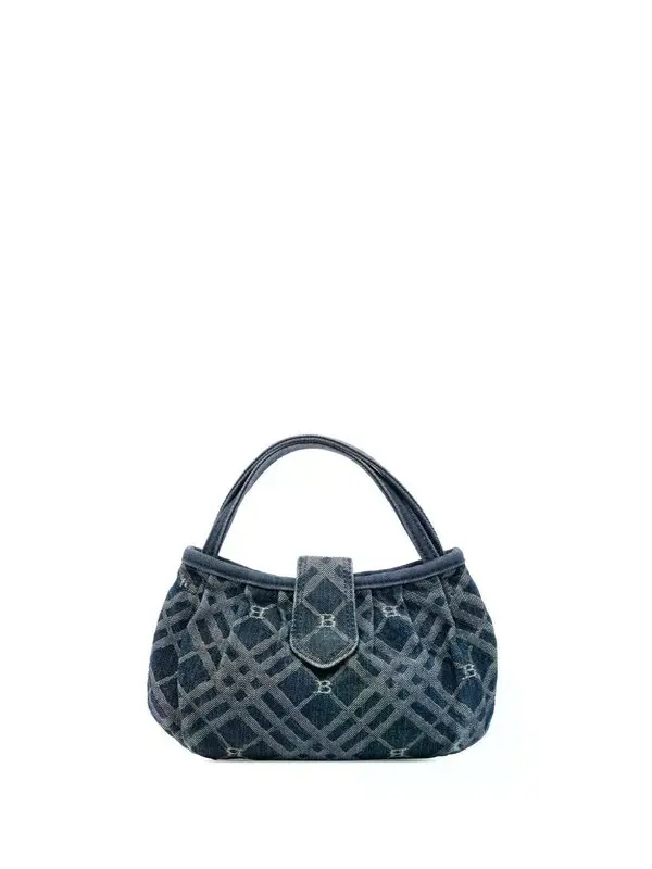 Burberry Nova Check Denim Handbag