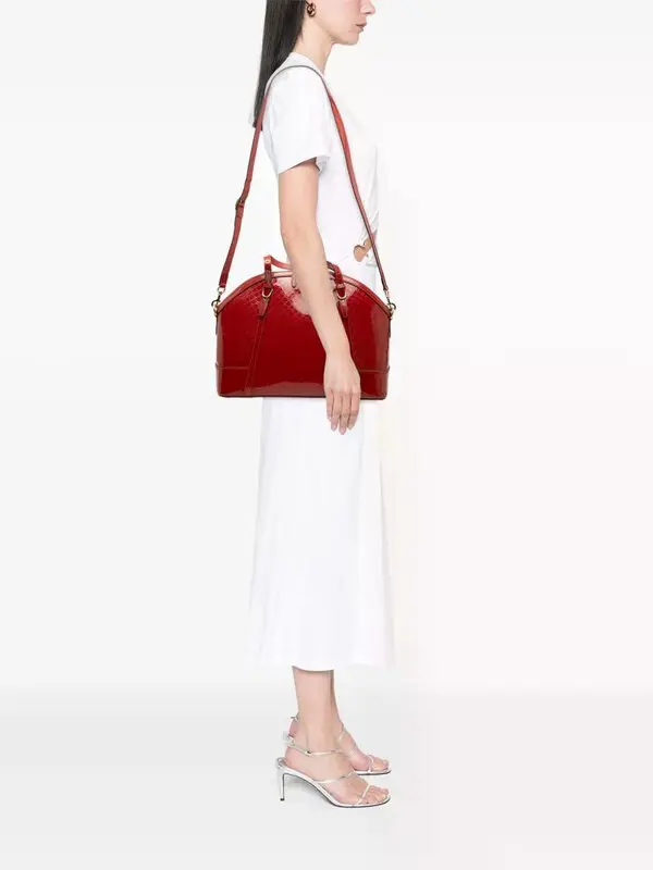 Gucci Microssima Patent Leather Dome Satchel