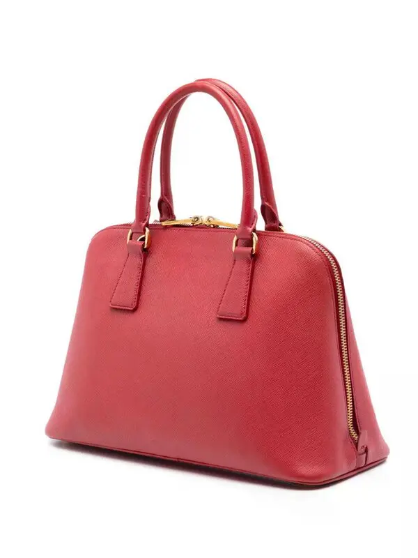 Prada Saffiano Lux Promenade Satchel - Red
