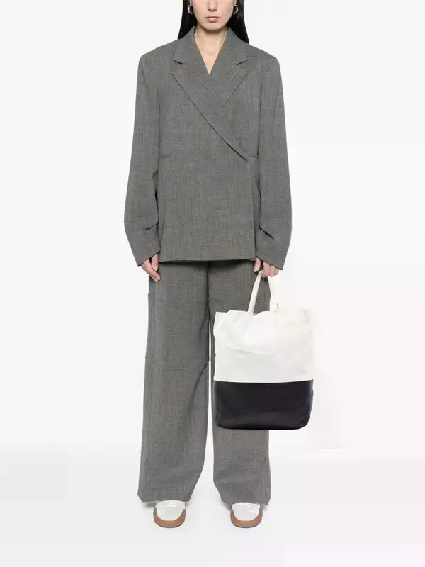 Celine Bicolor Leather Vertical Cabas Tote Bag