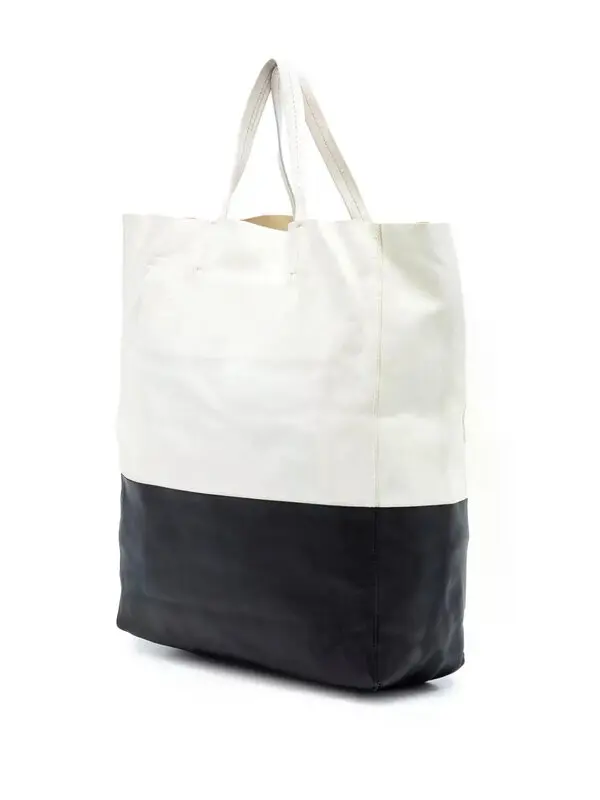 Celine Bicolor Leather Vertical Cabas Tote Bag