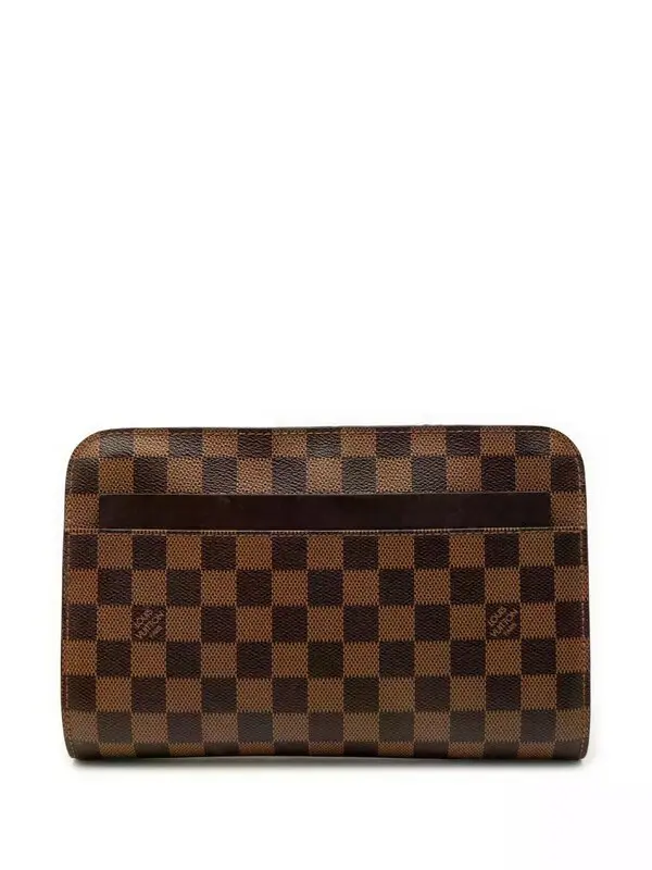 LOUIS VUITTON Damier Ebene Saint Louis Pochette Clutch Bag