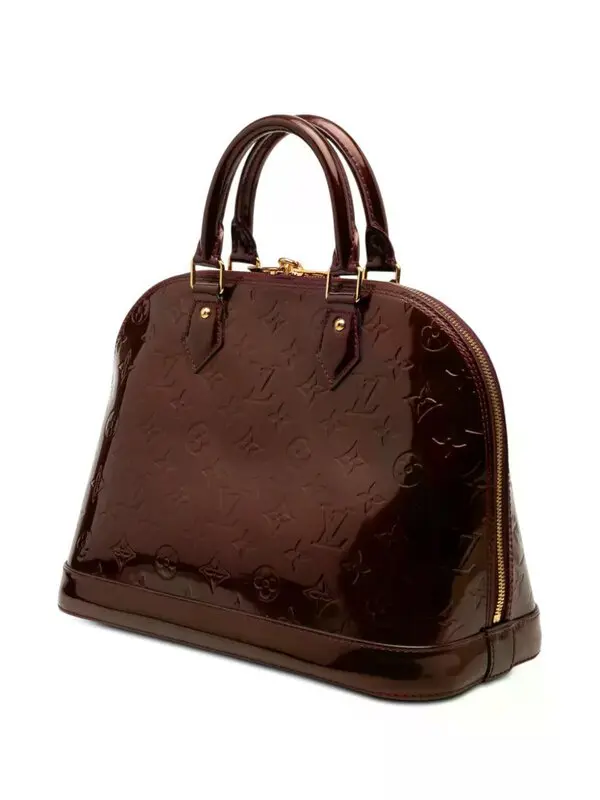LOUIS VUITTON Monogram Vernis Alma Pm Handbag - Red