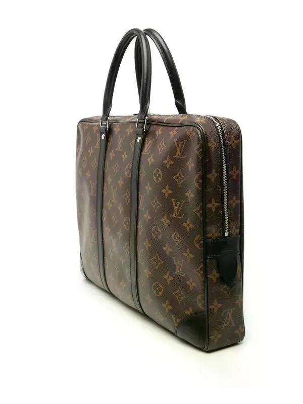 LOUIS VUITTON Monogram Macassar Porte Documents Voyage Gm Business Bag