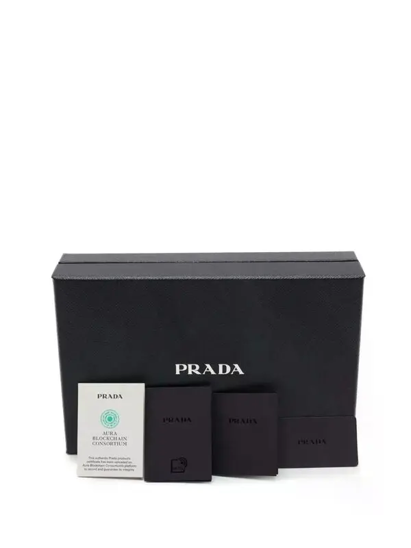 Prada Saffiano Leather Smartphone Case Crossbody Bag - Blue