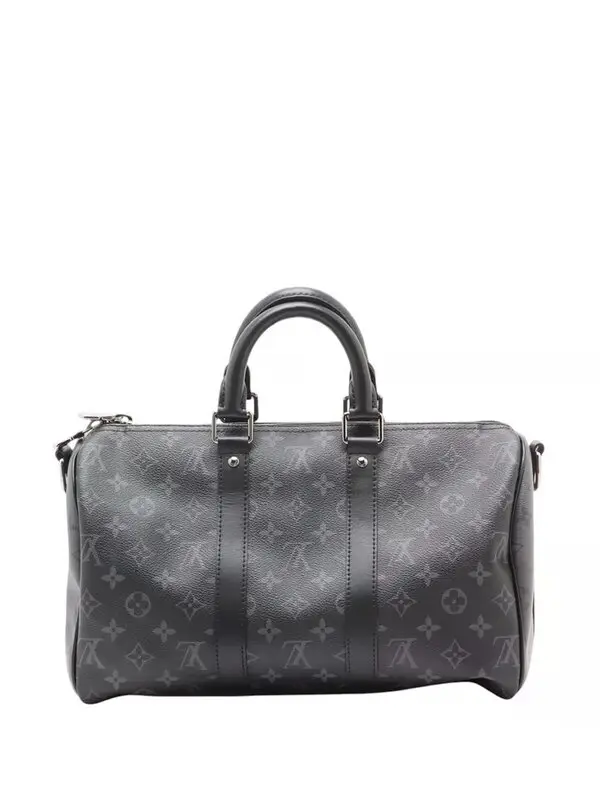 LOUIS VUITTON Monogram Eclipse Keepall Bandouliere 35 Satchel