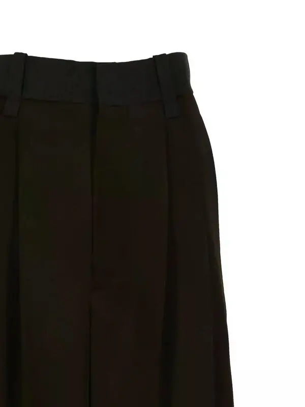 Carven Pleated Belt-loop Shorts