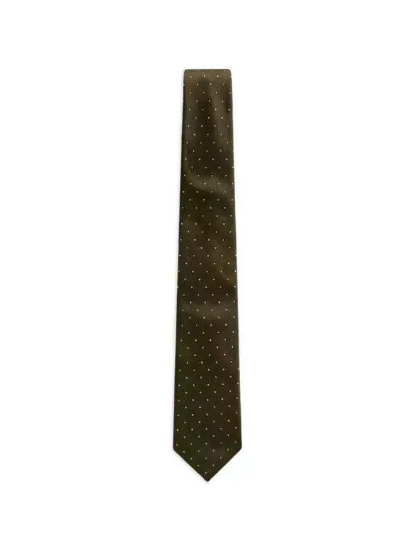 TOM FORD Polka-dot Silk Neck Tie - Brown
