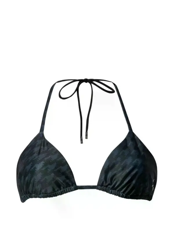 Perfect Moment Salinas Houndstooth Bikini Top - Black