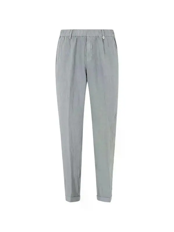 MYTHS Elasticated-waistband Turn-up Trousers