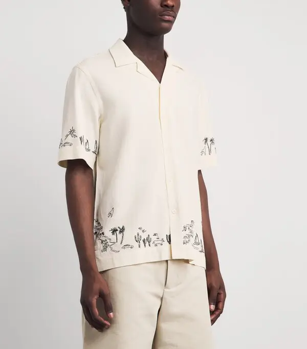 Paul Smith Embroidered Short-sleeve Shirt - White