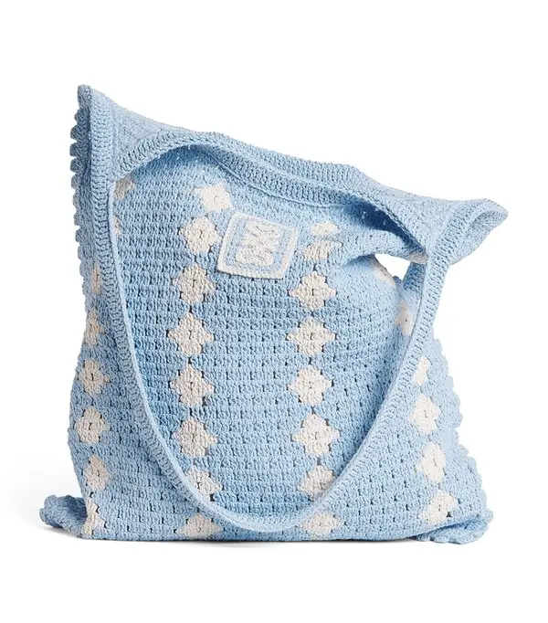Sandro Crochet Tote Bag