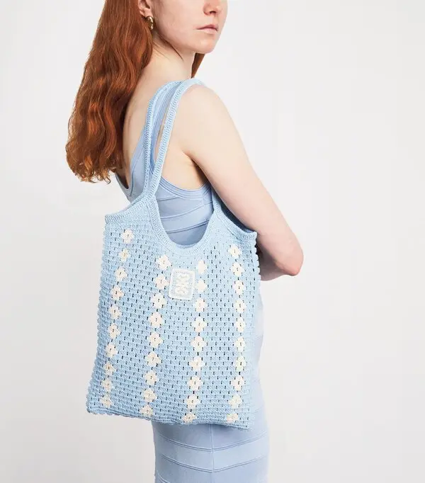 Sandro Crochet Tote Bag