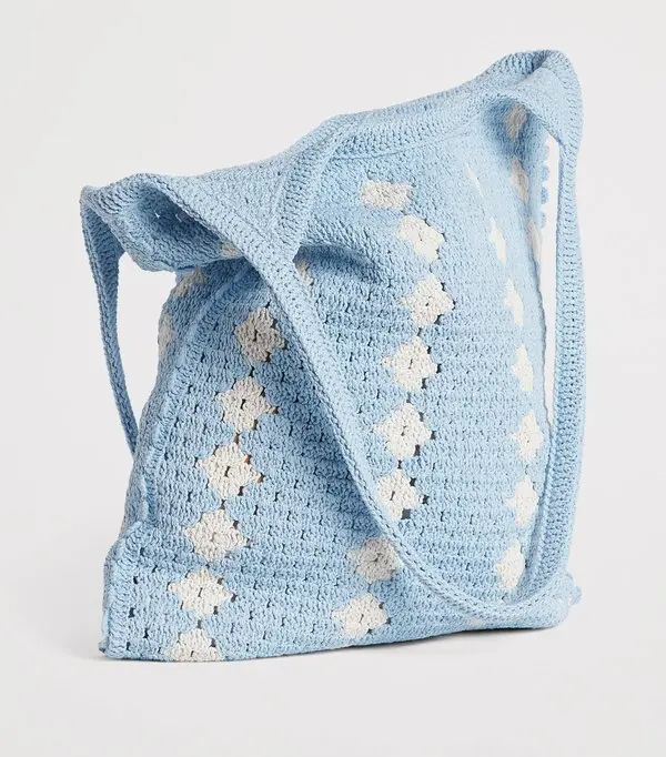 Sandro Crochet Tote Bag