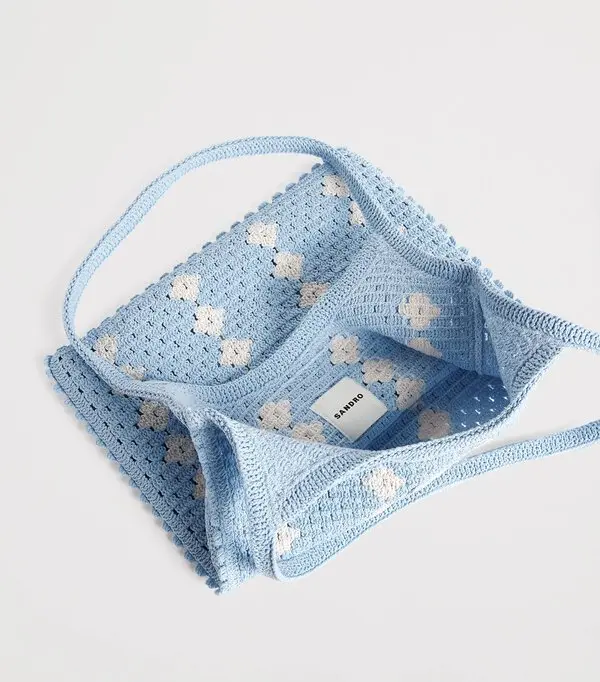 Sandro Crochet Tote Bag