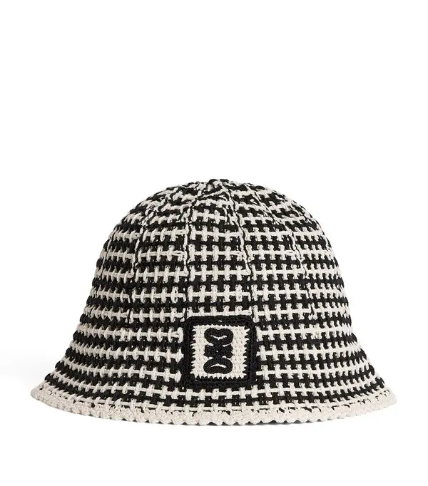 Sandro Two-toned Crochet Bucket Hat - Beige