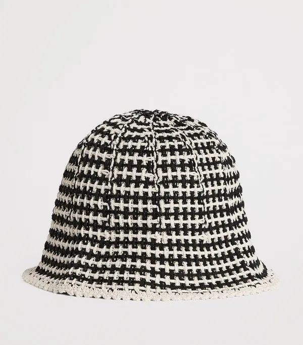 Sandro Two-toned Crochet Bucket Hat
