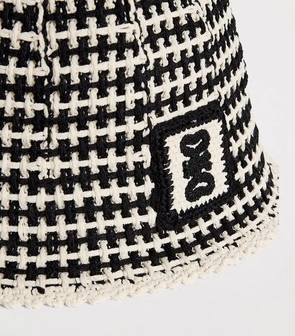 Sandro Two-toned Crochet Bucket Hat