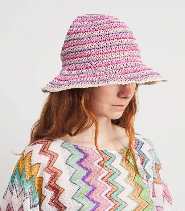 Missoni Crochet Stripe Bucket Hat
