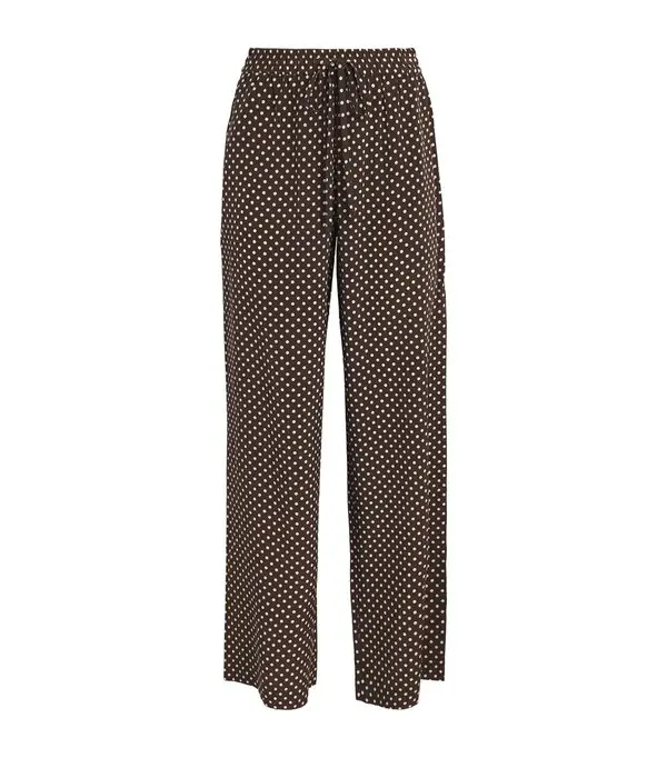 Matteau Silk Polka Dot Wide-leg Trousers