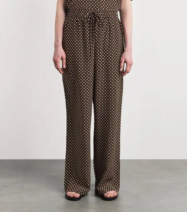 Matteau Silk Polka Dot Wide-leg Trousers